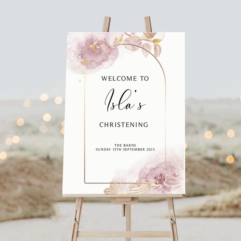 Christening Welcome Sign - Etsy