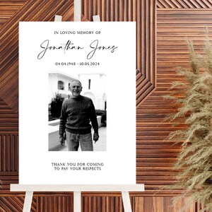 Memorial Sign, in Loving Memory Personalised Photo Welcome Board ...