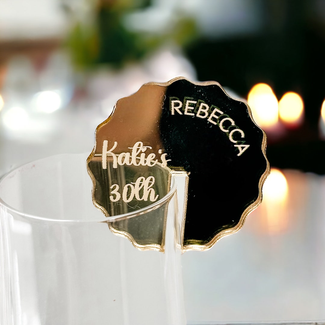 Birthday Party Personalised Cocktail Charms, 30th Birthday, Drinks Name ...