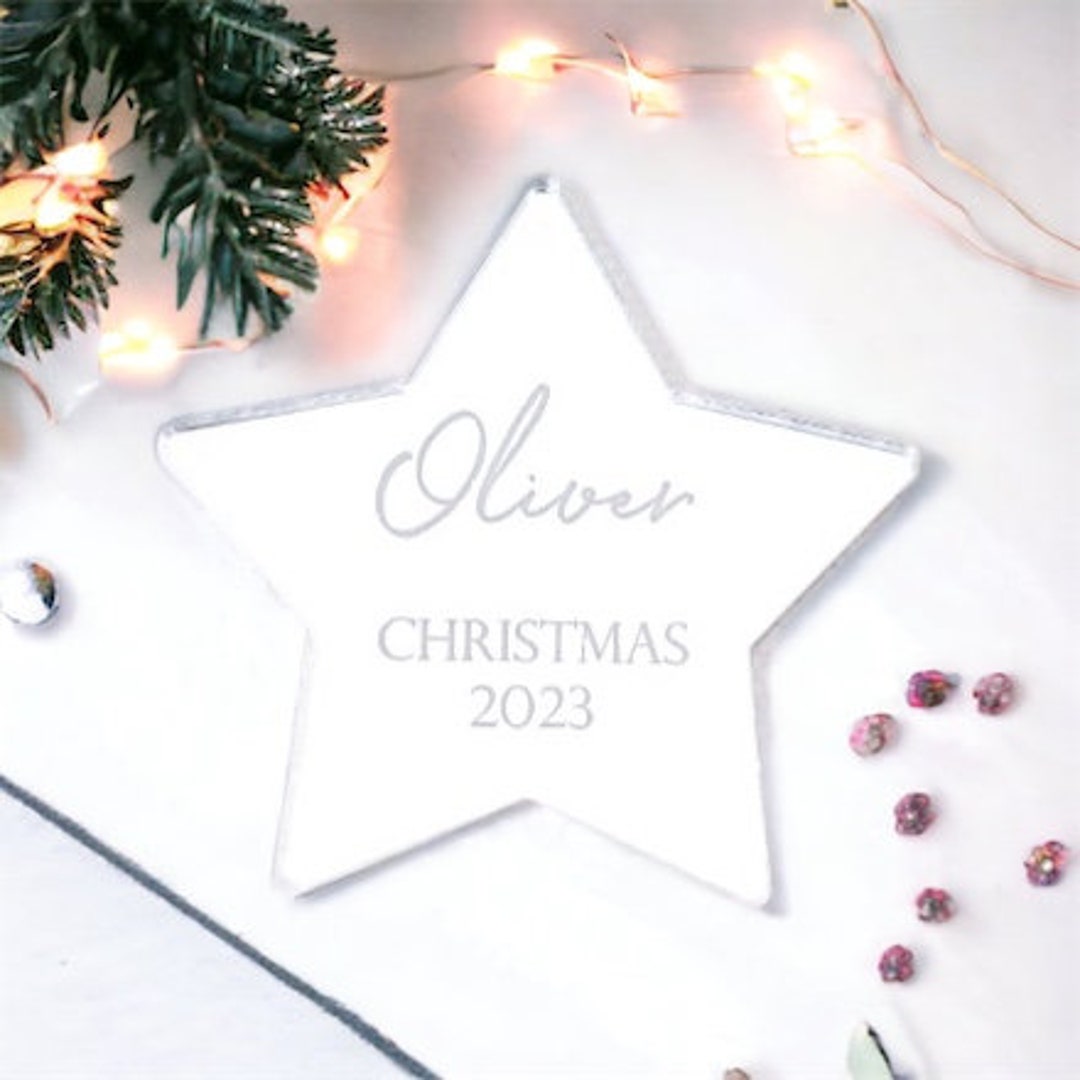 Christmas Star Party Place Cards Christmas Dinner Table Place - Etsy