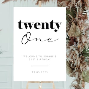 21st Birthday Sign, Personalised Welcome Party Sign, 21st Party Décor ...