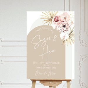 Hen Party Personalised Welcome Sign, Weekend, Hen Do Décor, Bride to Be ...
