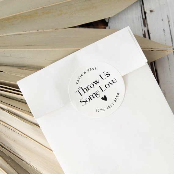 Confetti Bag Diy Wedding Labels