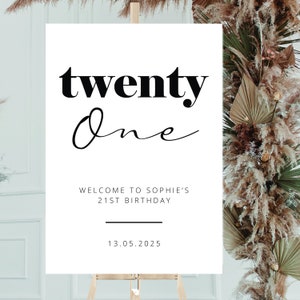 21st Birthday Sign, Personalised Welcome Party Sign, 21st Party Décor ...