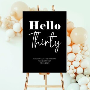 30th Birthday Sign, Personalised Welcome Party Sign, 40th, 50th, Any ...