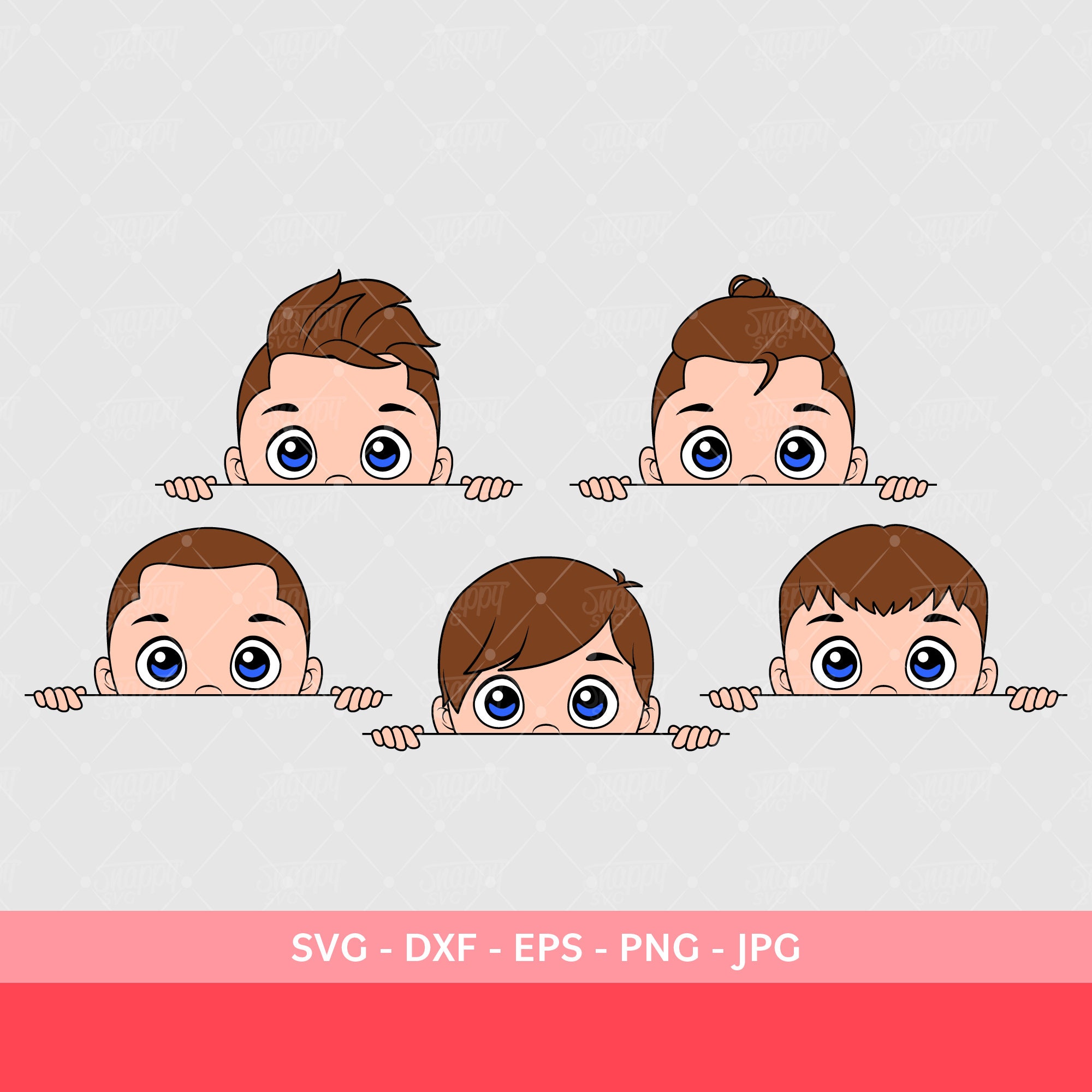 Brunet Peekaboo Boy, Peekaboo Boy Svg, Boy Mom Svg, Little Boy Clipart ...