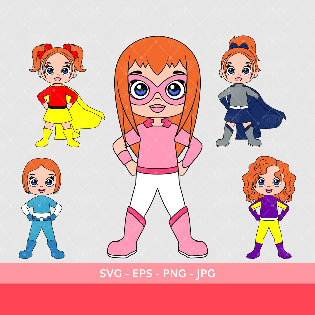 Ginger Superhero Girl, Peekaboo Girl Svg, Girl Mom Svg, Little Girl ...