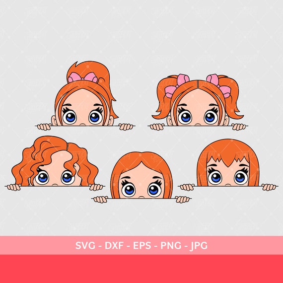 Ginger Peekaboo Girl Peekaboo Girl Svg Girl Mom Svg Little - Etsy