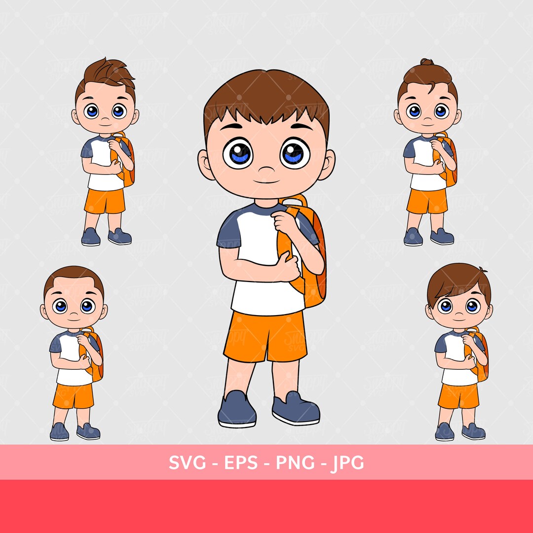 Brunette School Boy, Peekaboo Boy Svg, Boy Mom Svg, Little Boy Clipart ...