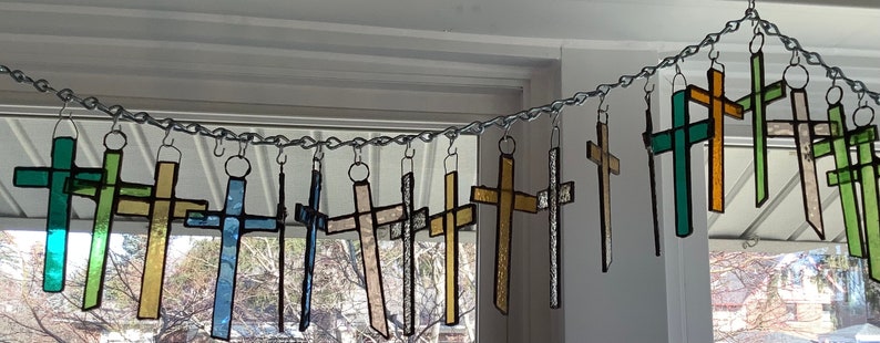 Stained Glass Crosses 4.25 Inches Tall and 2.75 Inches Wide. *ship 1-10 ...