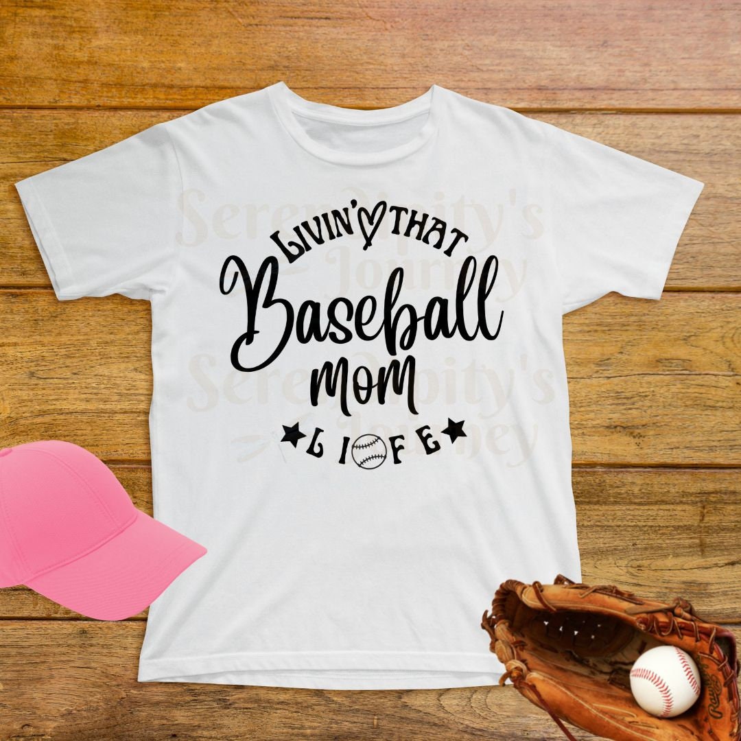 Livin' That Baseball Mom Life Svg, Baseball Livin Png, Baseball Mom ...