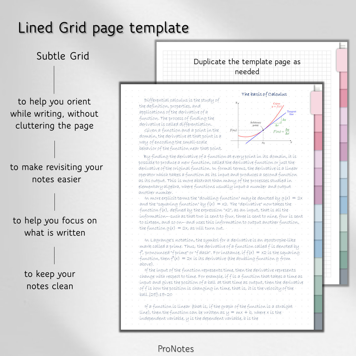 Digital Notebook for Goodnotes, Lined Grid, Student Notebook ...