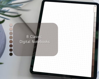 Digital Notebook for Goodnotes, Lined Grid, Student Notebook ...