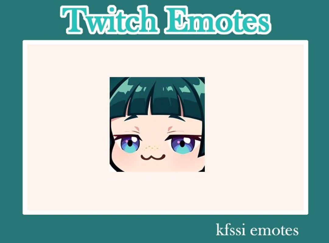Maomao Smug Emote | Anime Girl Green Hair Smug Emote | Twitch Emotes - Etsy