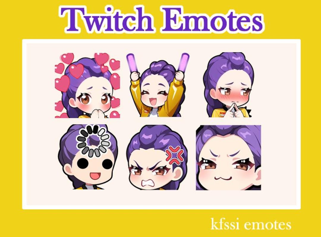 Demon Hunter Emotes KPDH Emojis | Anime Girl Emote | Twitch Emotes - Etsy