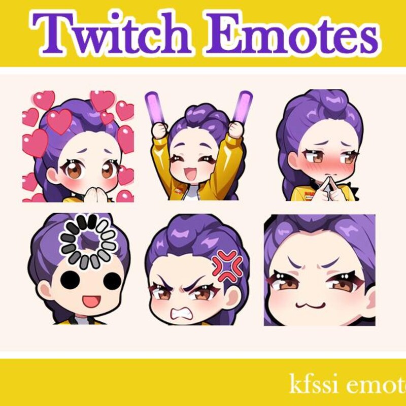 Kpop demon hunters twitch emotes - Etsy México