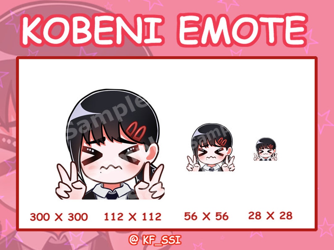 Kobeni Peace Sign Emote for Twitch/discord/youtube - Etsy