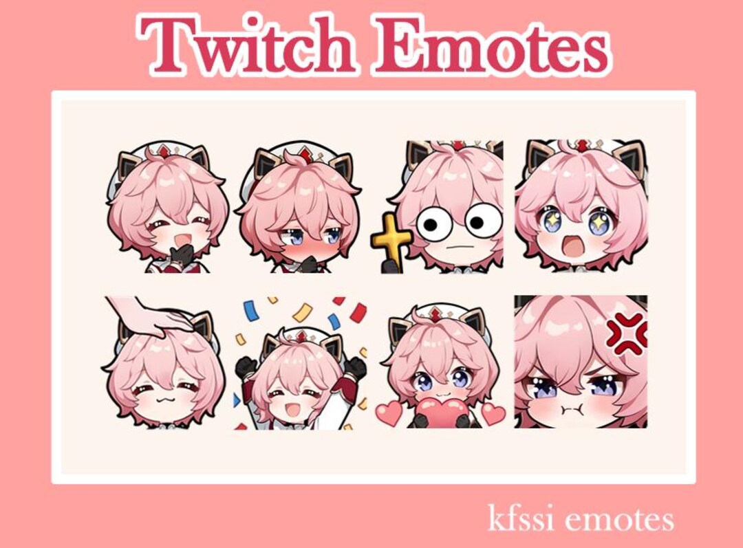 Dahlia Genshin Impact Emotes: Twitch/discord Graphics (digital Download ...