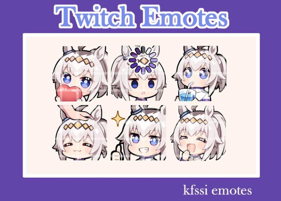 Oguri Cap Emotes: Cinderella Gray Twitch/discord Emoji Set (digital ...
