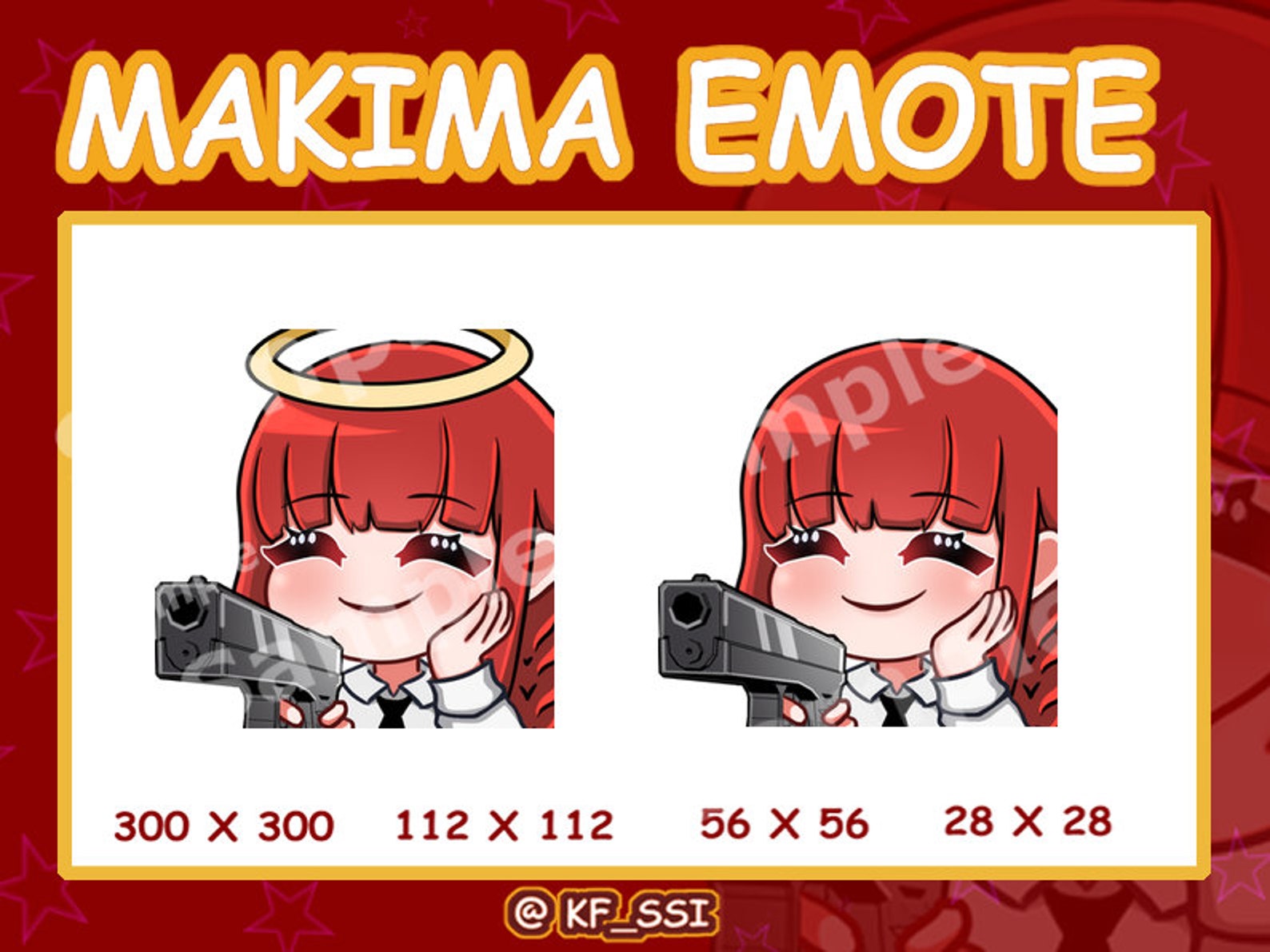 Makima Gun Emote for Twitch/discord/youtube - Etsy