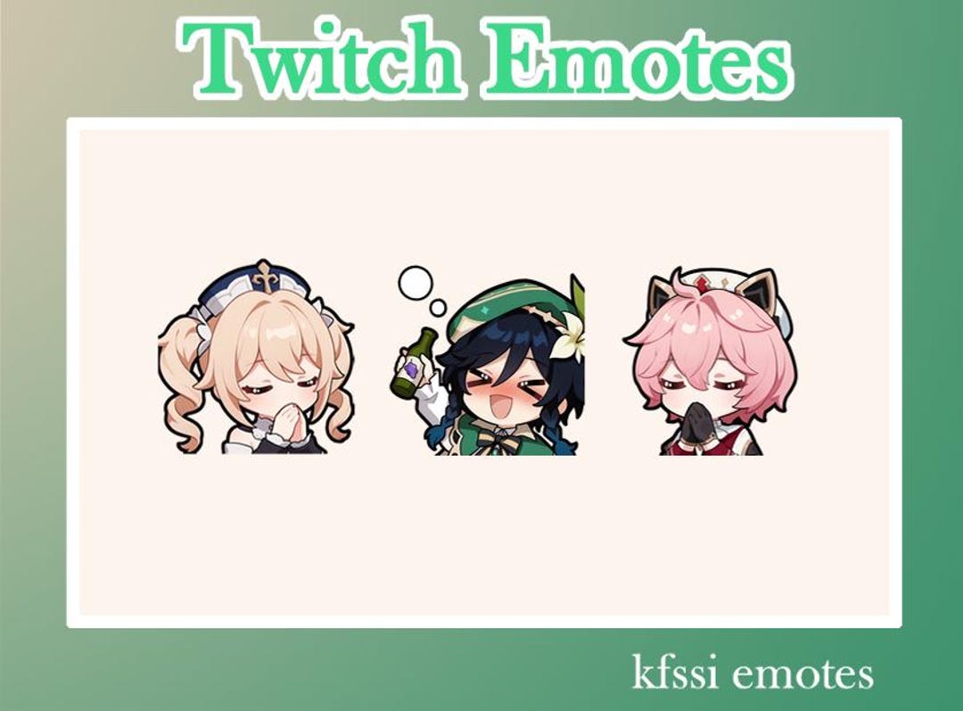 Genshin Impact Emotes: Dahlia, Barbara, Venti (digital Download, 3 ...