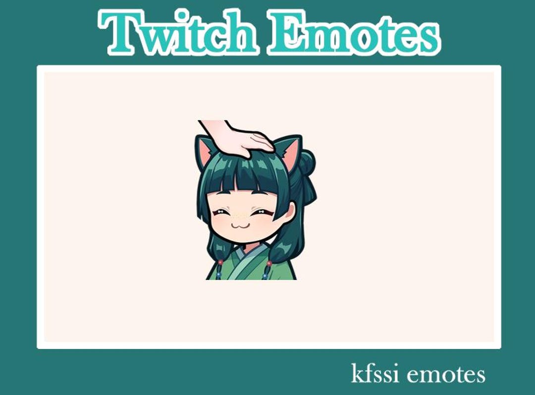 Maomao Headpat Emote | Anime Girl Green Hair Head Pat Emote | Twitch ...