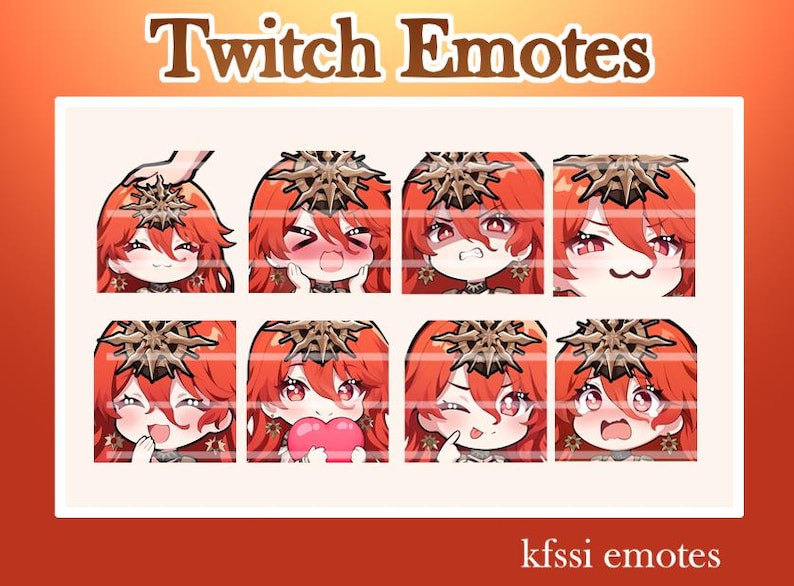 Augusta Wuthering Waves Emotes: Twitch Discord Emoji Set (digital ...