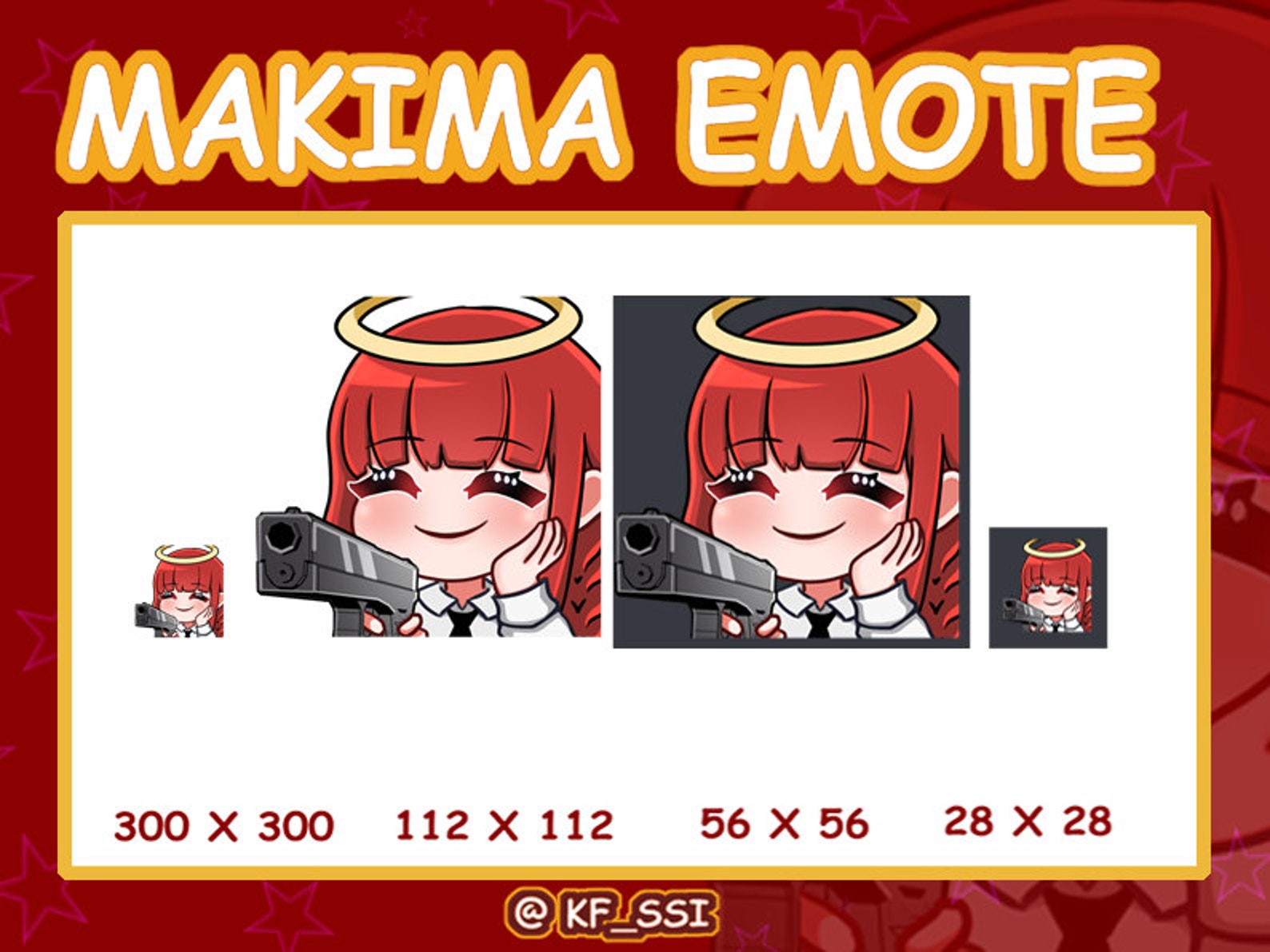 Makima Gun Emote for Twitch/discord/youtube - Etsy