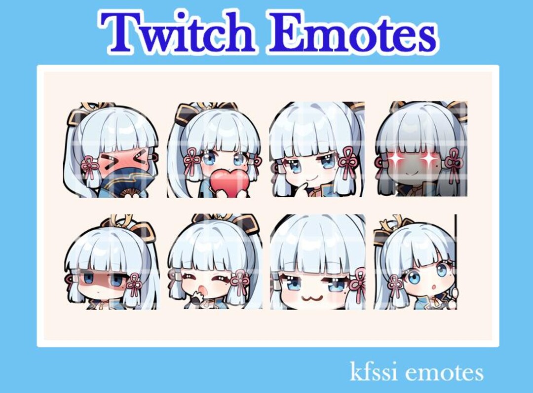 Genshin Impact Kamisato Ayaka Emotes: Twitch/discord Emoji Pack ...