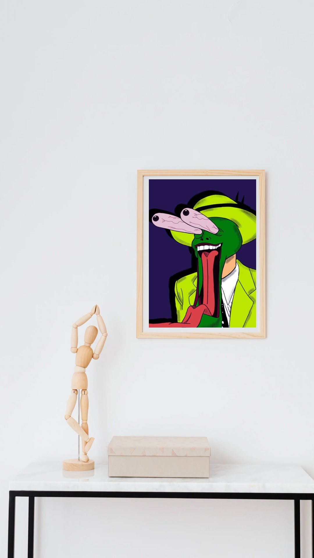 The Mask Art Print Digital Download – Jim Carrey Movie Poster, Colorful ...