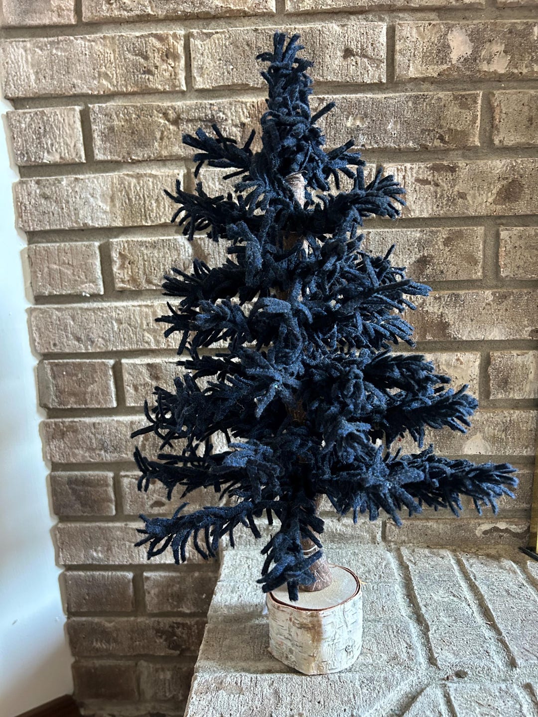 Wooly Feather Tree (navy Blue) 19 Inch - Etsy