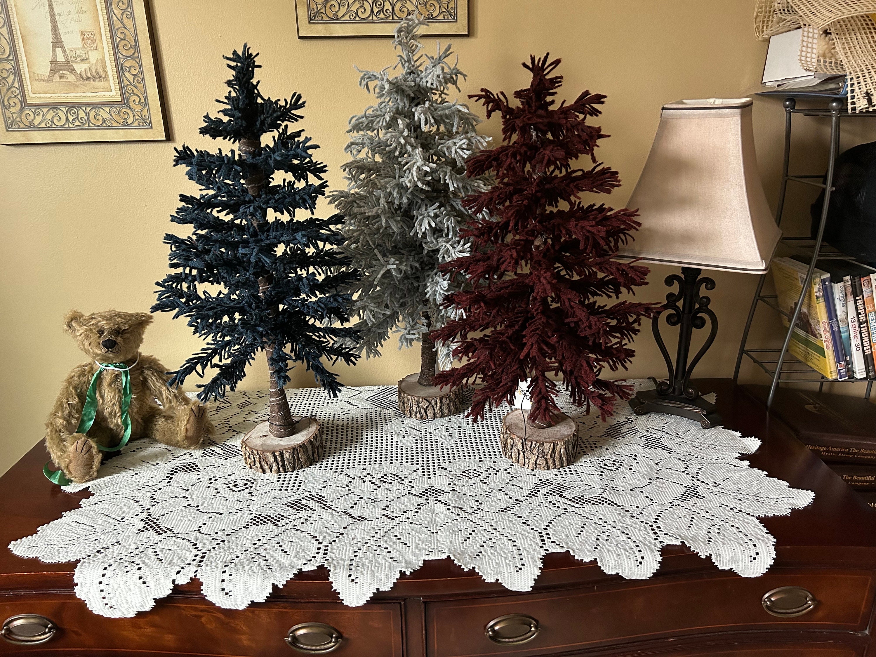 Wooly Feather Tree berry Red 25 Inch With Extra Thick Base - Etsy