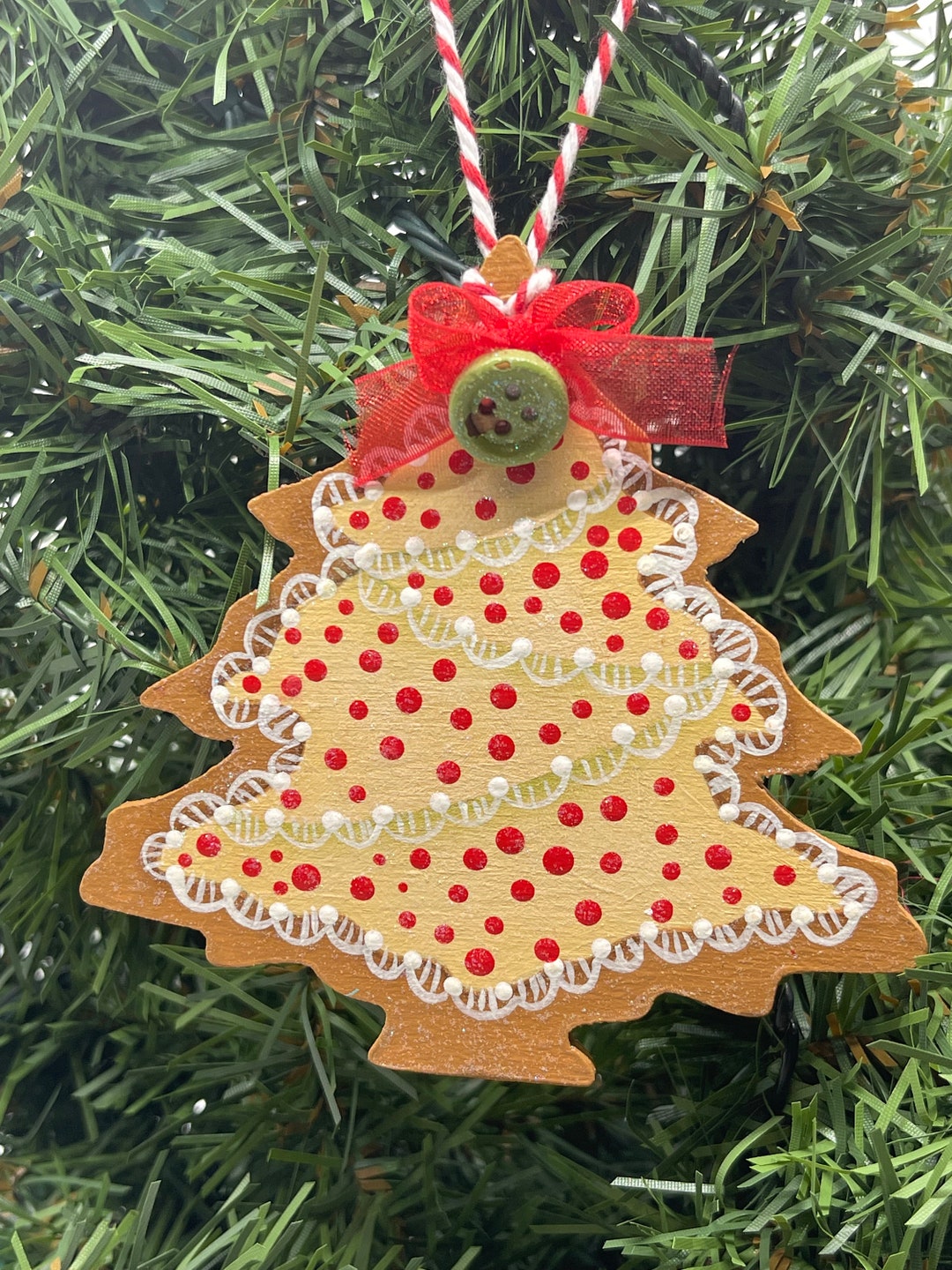 Buttons and Bows Gingerbread Tree - Etsy