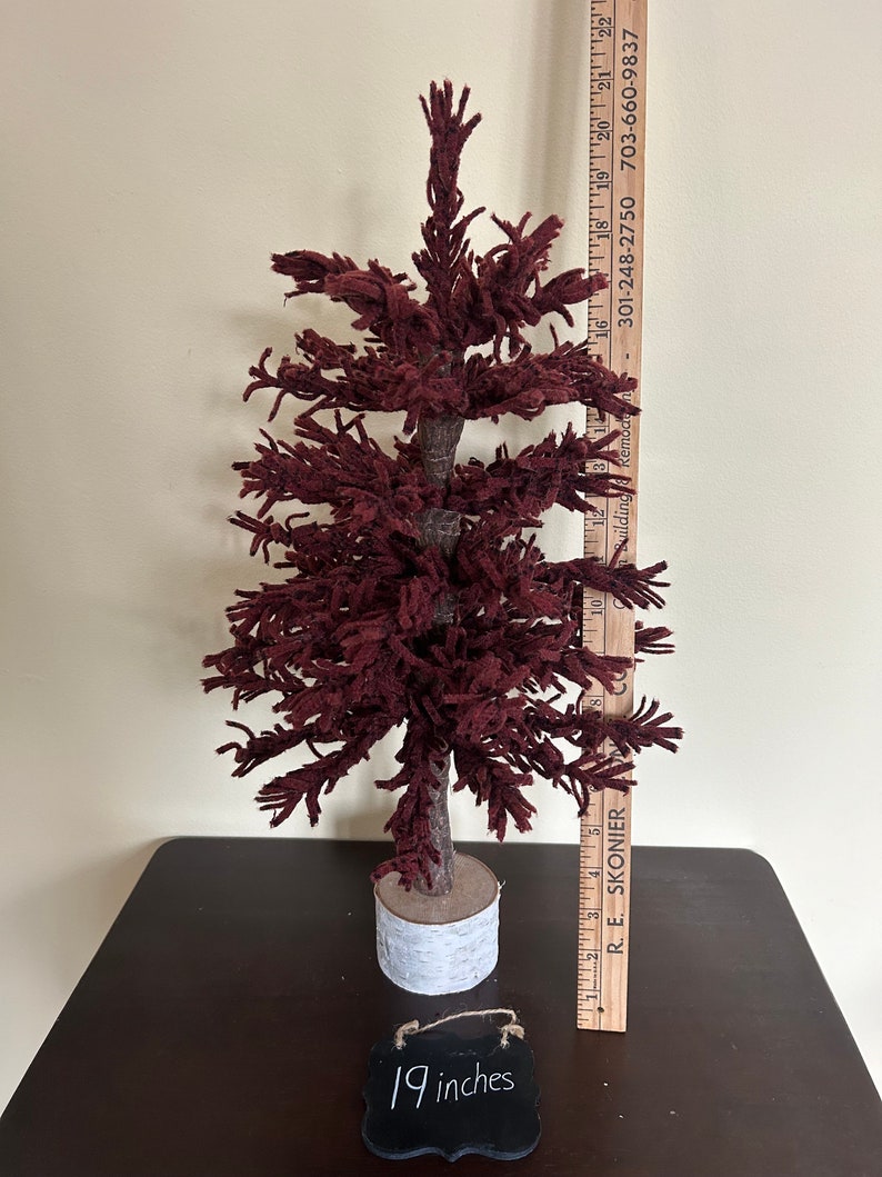 Wooly Feather Tree barn Red 19 Inch - Etsy