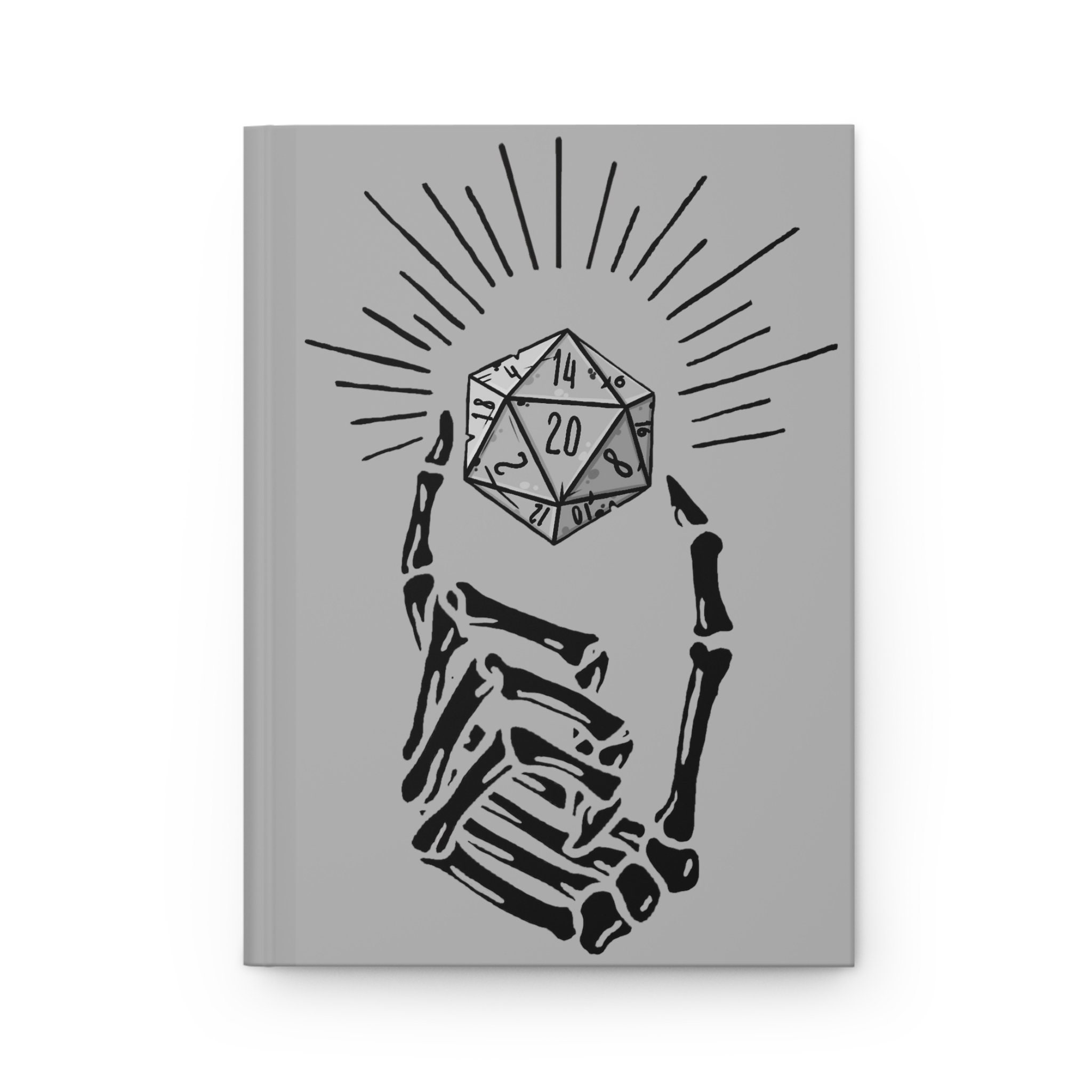 Skeleton Hand Rolling D20 Dice Dnd Journal Gift D&D Character - Etsy