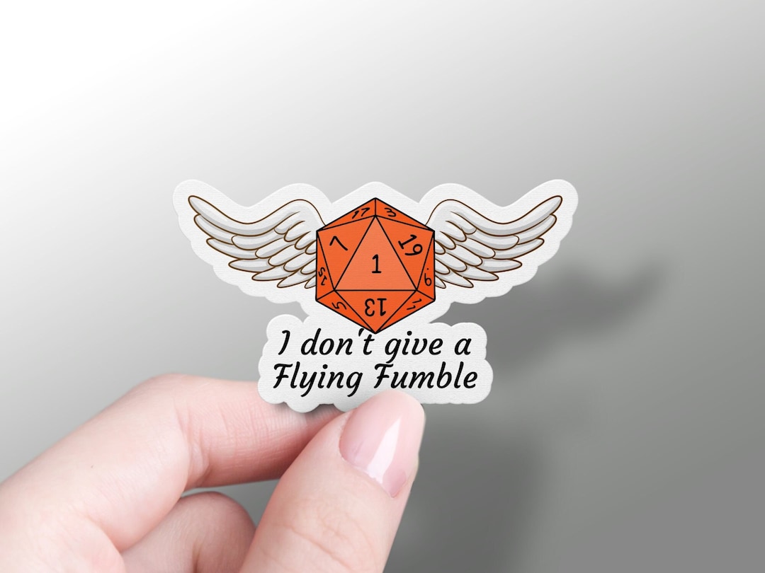 D20 Dice With Wings, Personalized Dnd Sticker Decal for Gamer Sticker ...