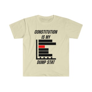 Funny Dnd Shirt Character Sheet: Constitution is My Dump - Etsy