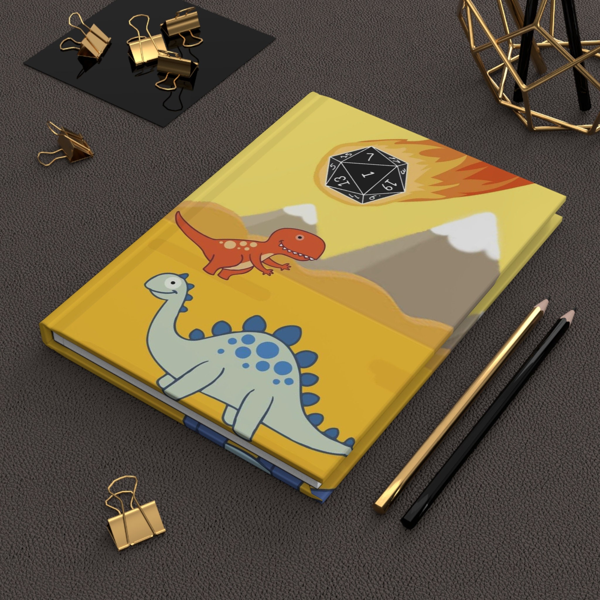 Funny Dinosaur Meteor Journal Dungeons and Dragons Dice Meteor - Etsy