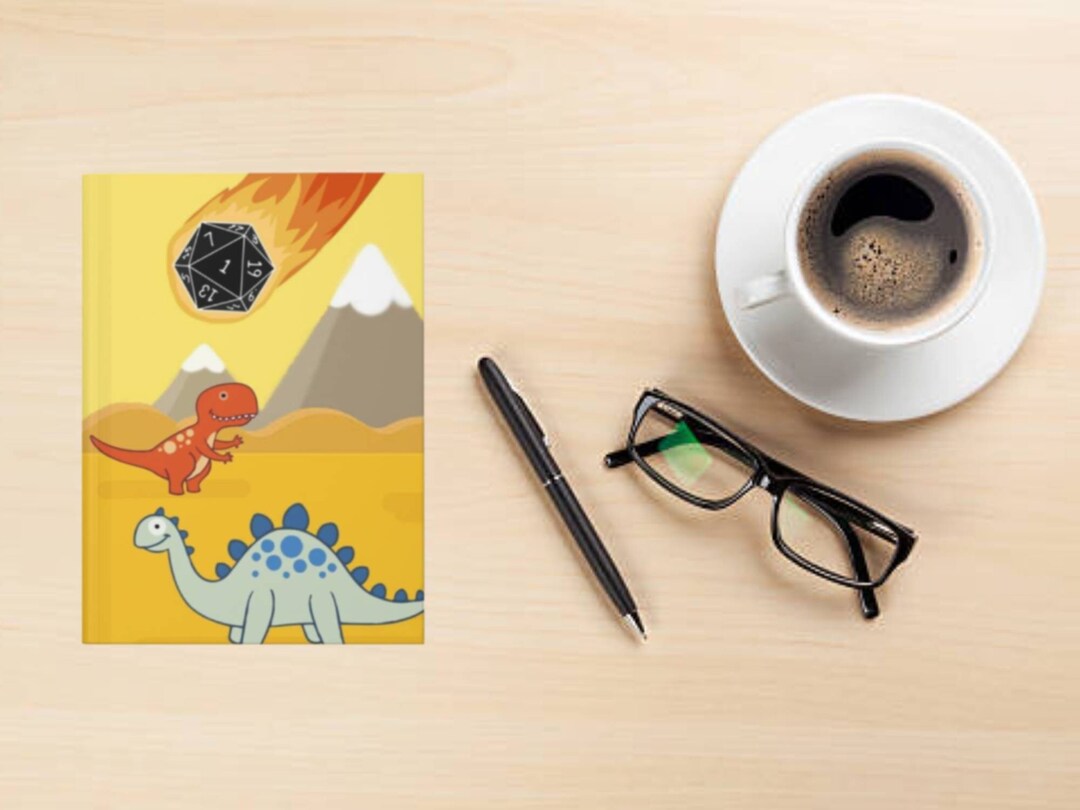 Funny Dinosaur Meteor Journal Dungeons and Dragons Dice Meteor - Etsy