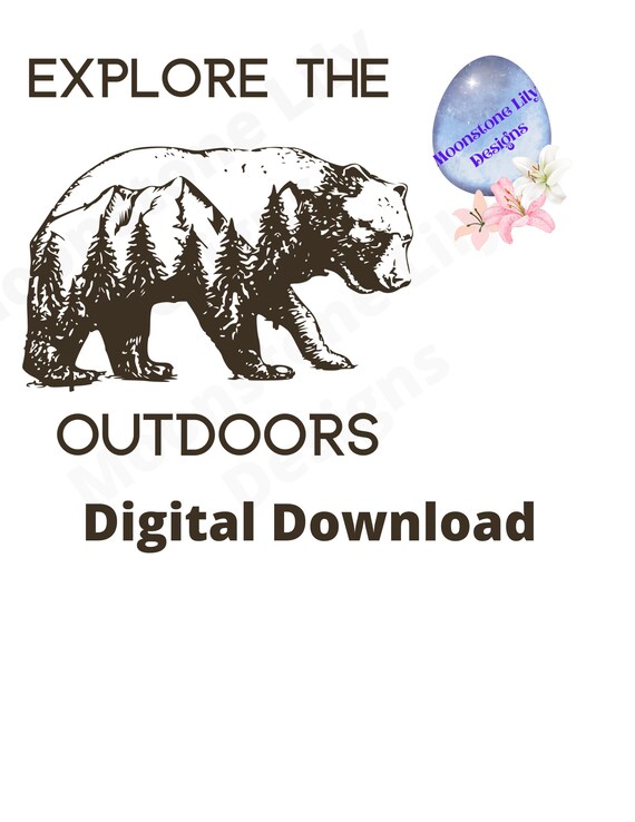 Explore the Outdoors SVG Bear SVG Moutain SVG Digital - Etsy