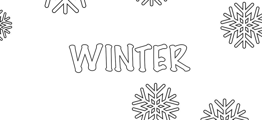 Simple Winter Themed Coloring Sheet - Etsy