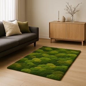 2x4 Wool Moss Green Rug - Etsy