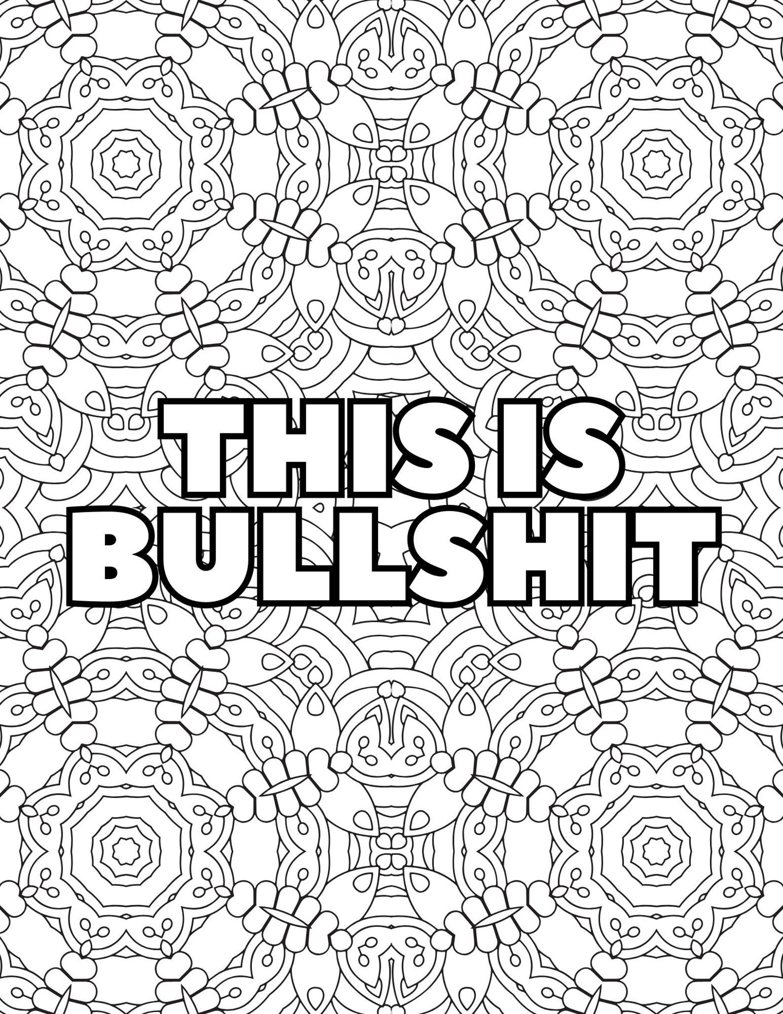 Adult Coloring Pages | 25 Swear Word & Sassy Quote Coloring Sheets ...