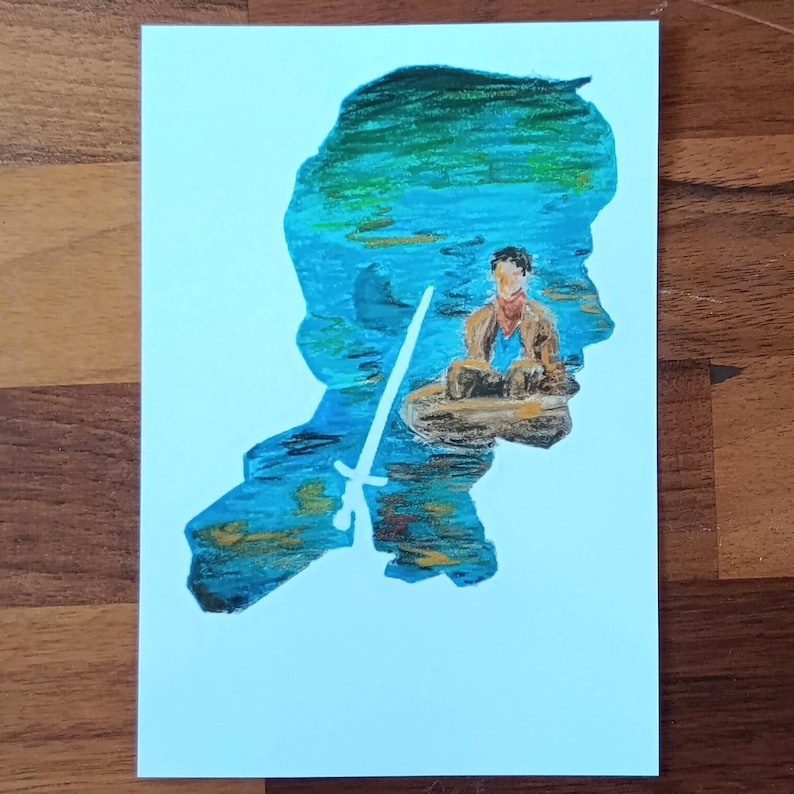 Merlin and Arthur Silhouette Prints | BBC Merlin Excalibur Inspired ...