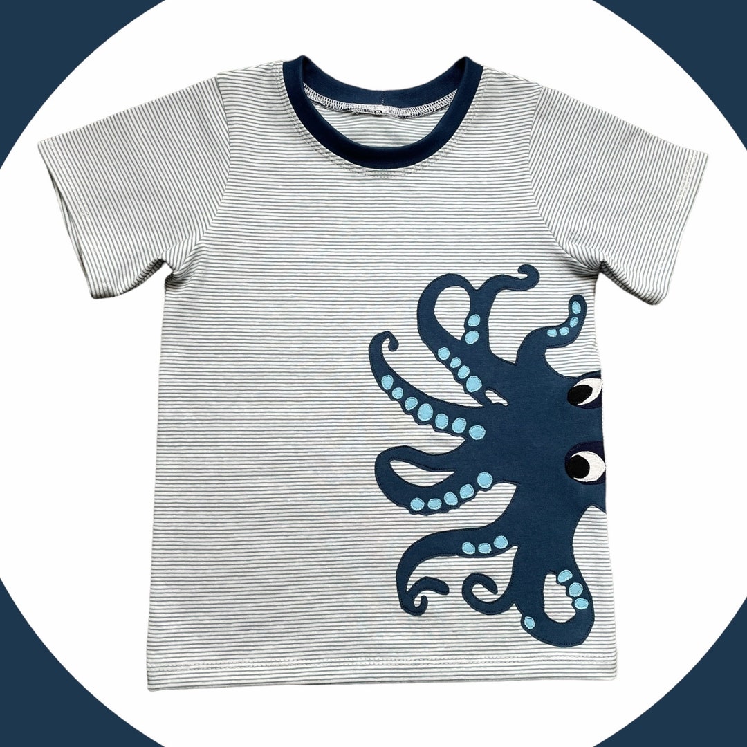 Blue Octopus Shirt for Kids, Octopus Gifts for Little Boys, Ofishally ...