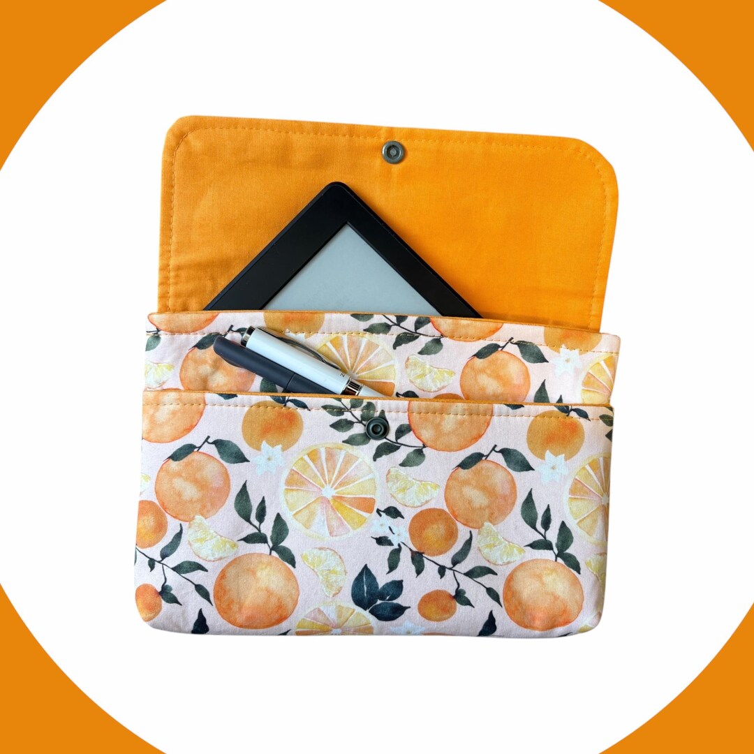 Orange Fruit Kindle Case, Cute Book Sleeve With Pocket, Book Gifts for ...