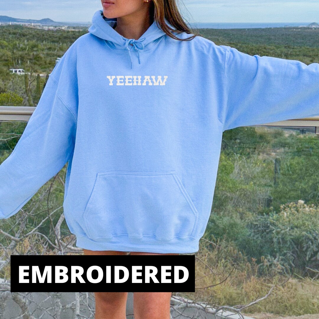 Embroidered Country Yeehaw Crewneck Sweatshirt, Cowboy Sweatshirt ...