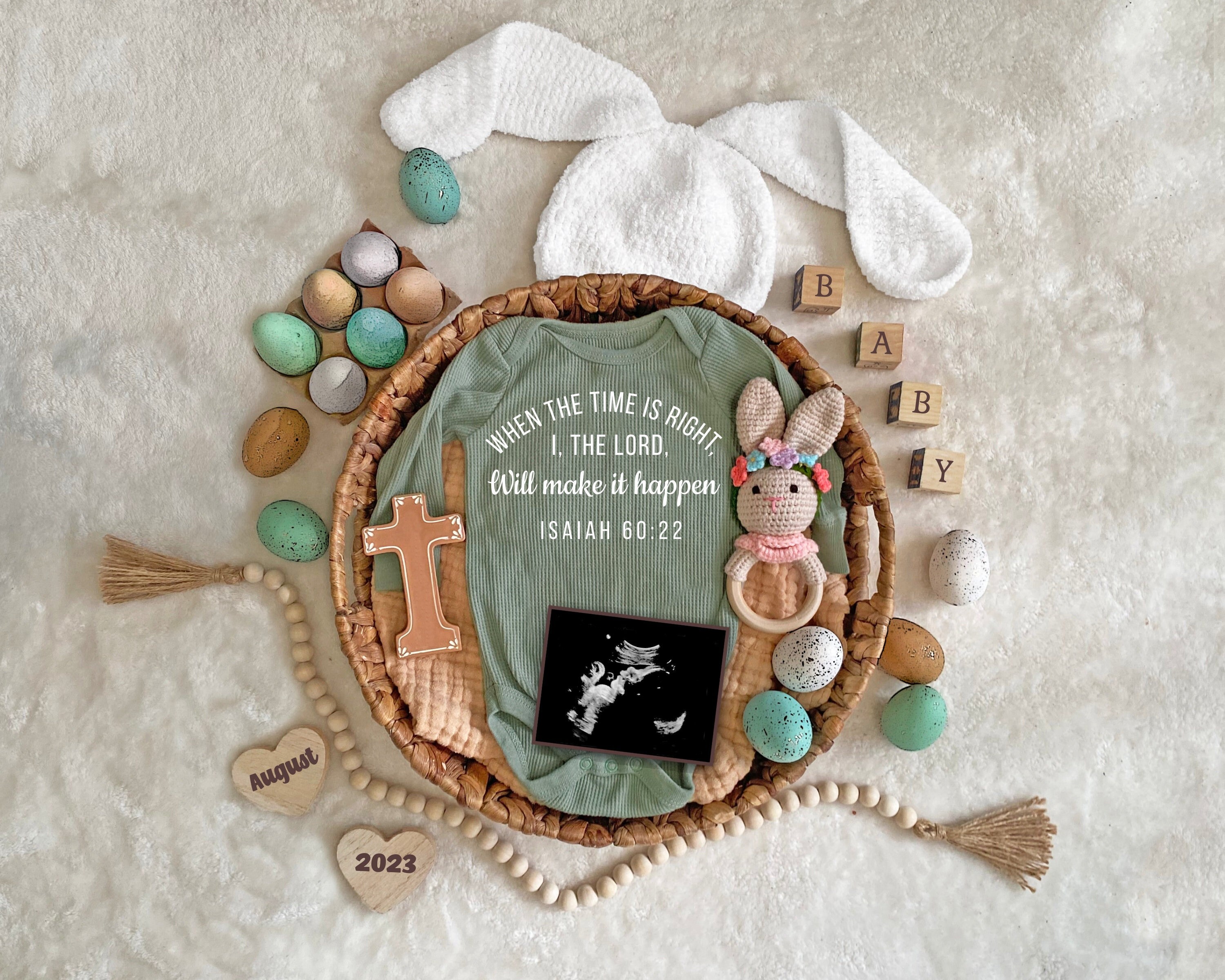 Isaiah 60:22 Easter Digital Pregnancy Announcement, Christian Pregnancy ...