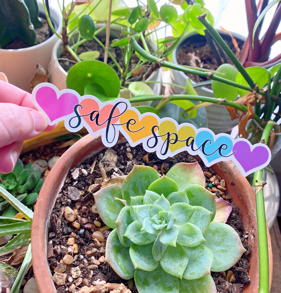 Safe Space - Heart Rainbow - LGBTQ+ Ally Stickers -inclusive Decal ...