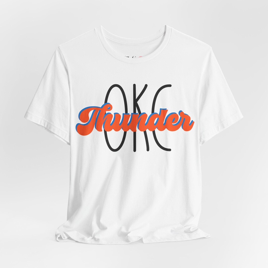 OKC Thunder Basketball T-shirt - Basketball - OKC Thunder Shirt - Fan ...